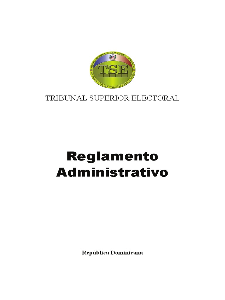 Reglamento Administrativo TSE | PDF