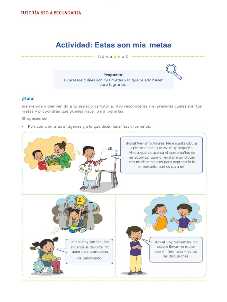 Estas-Son-Mis-Metas-Tutoria I | PDF