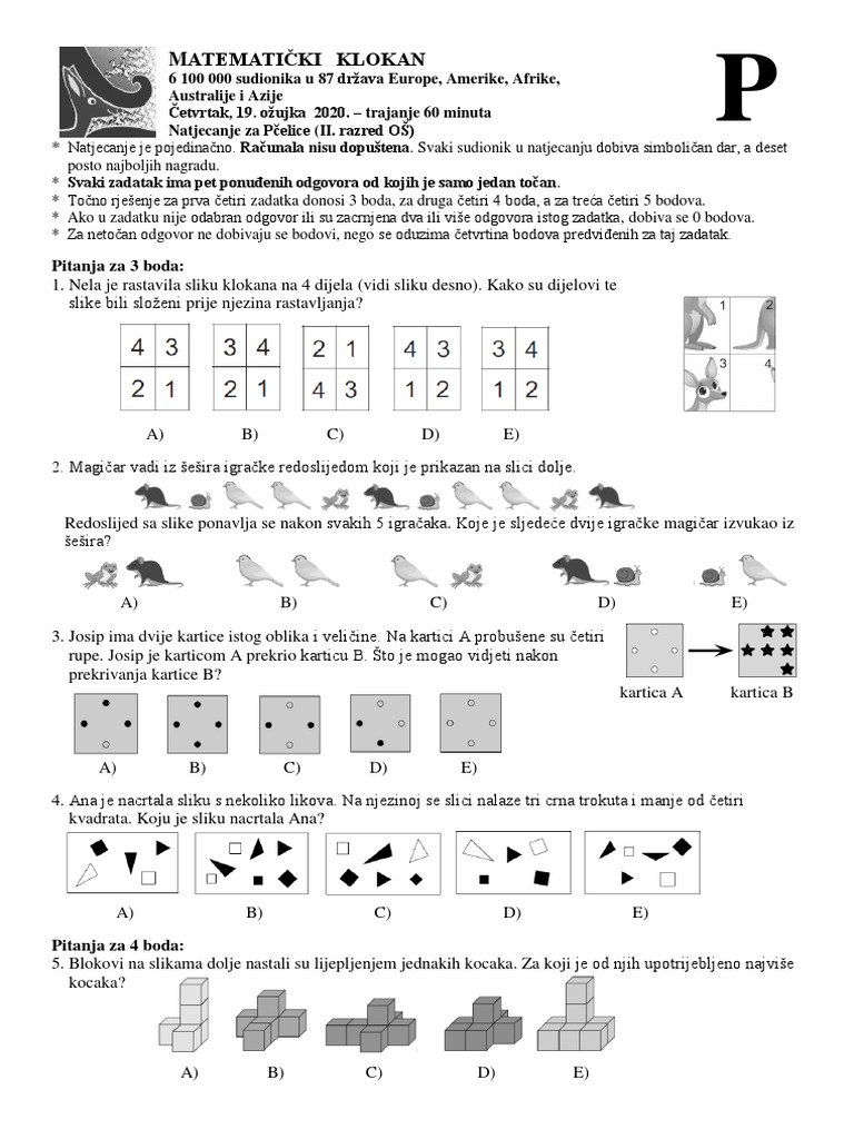 Pcelice 2020 Zad | PDF