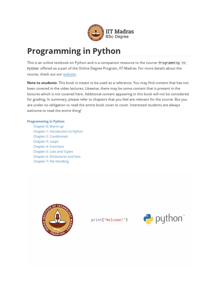 Python Tuitorial IIT Bombay | PDF | Boolean Data Type | Data Type Python Tuitorial IIT Bombay | PDF | Boolean Data Type | Data Type