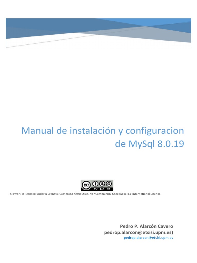 Manual de Instalación y Configuracion de MySql 8.0.19 | PDF | Mi sql | Archivo de computadora