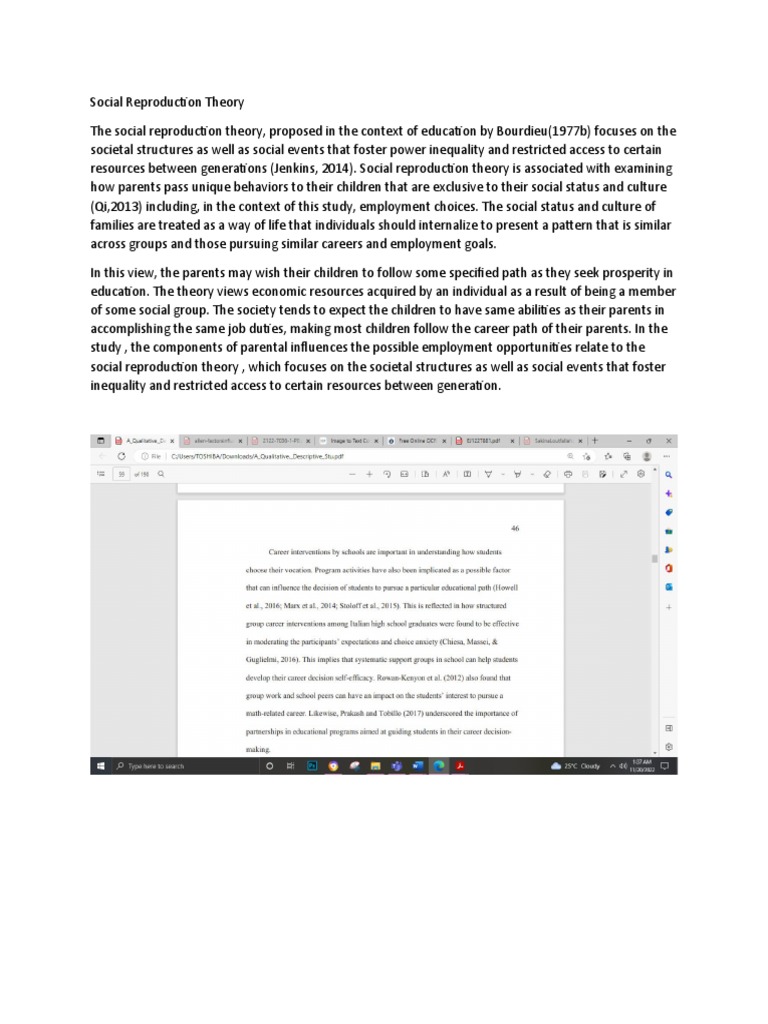 Social Reproduction Theory | PDF | Science & Mathematics
