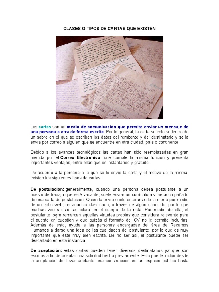 Clases o Tipos de Cartas Que Existen | PDF | Business