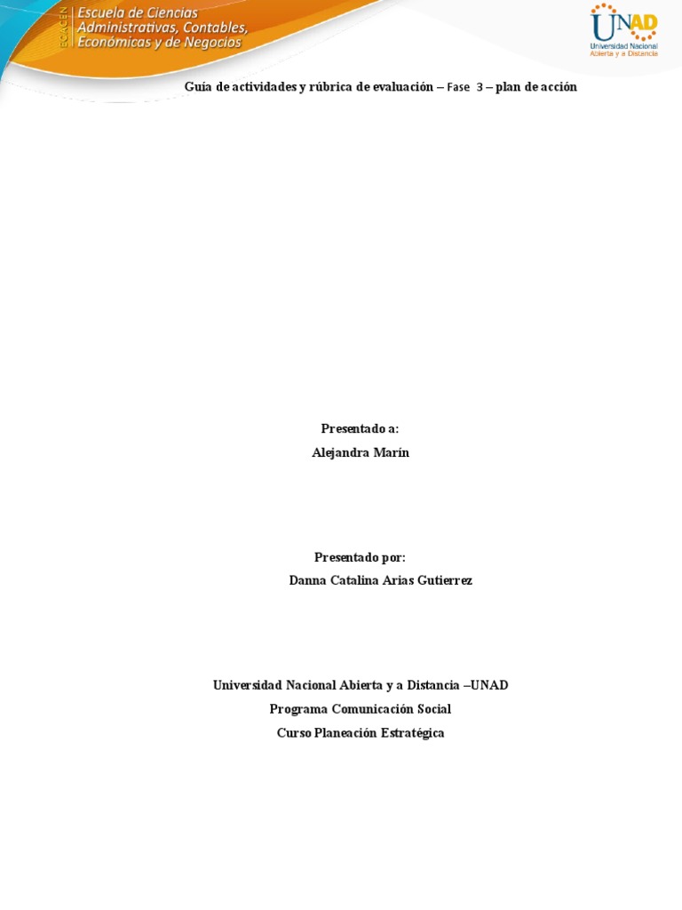 Fase 3 - Plan de Acción | Descargar gratis PDF | Business | Calidad ...