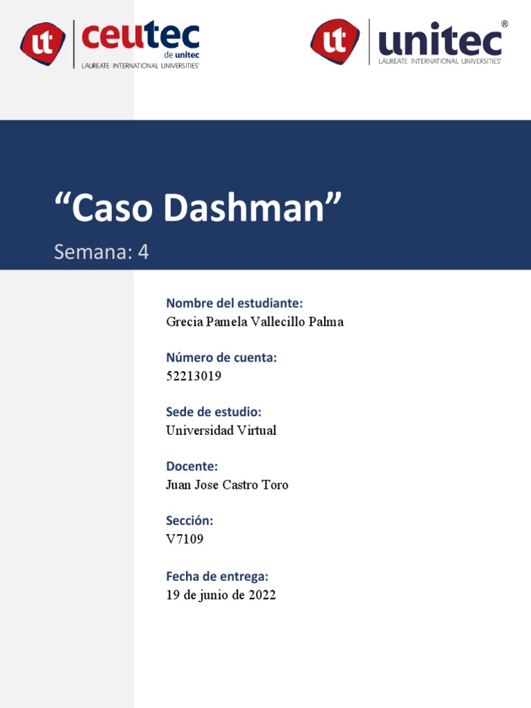 S4-Tarea 4.2 - Caso Dashman | PDF S4-Tarea 4.2 - Caso Dashman | PDF