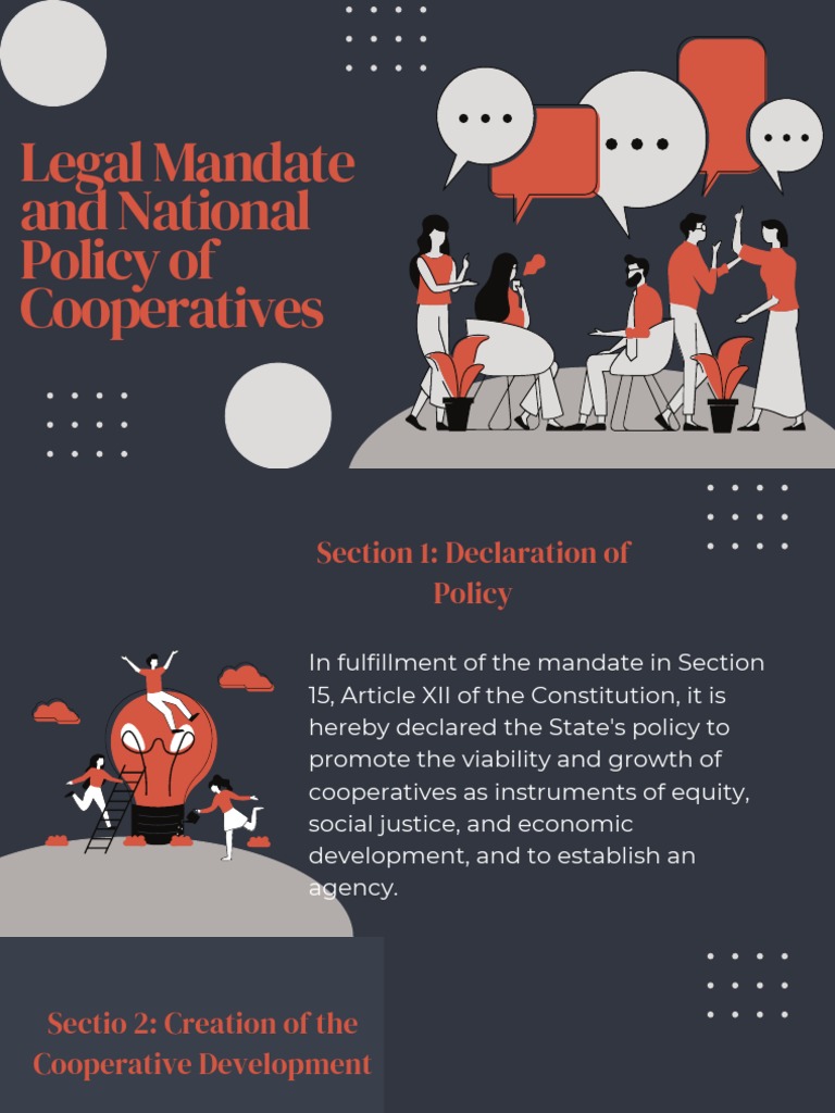 Legal Mandate and National Policy of Cooperatives | PDF | Mediation ...