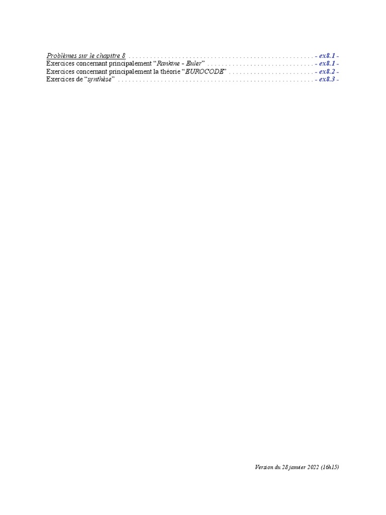 RMChap8 (Flambement) ExSup | PDF | Flambage | Résistance des matériaux