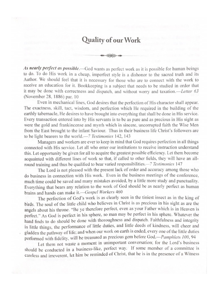 CAI 101-117 Quality of Our Work | PDF