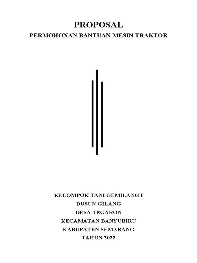 Proposal Mesin Traktor | PDF