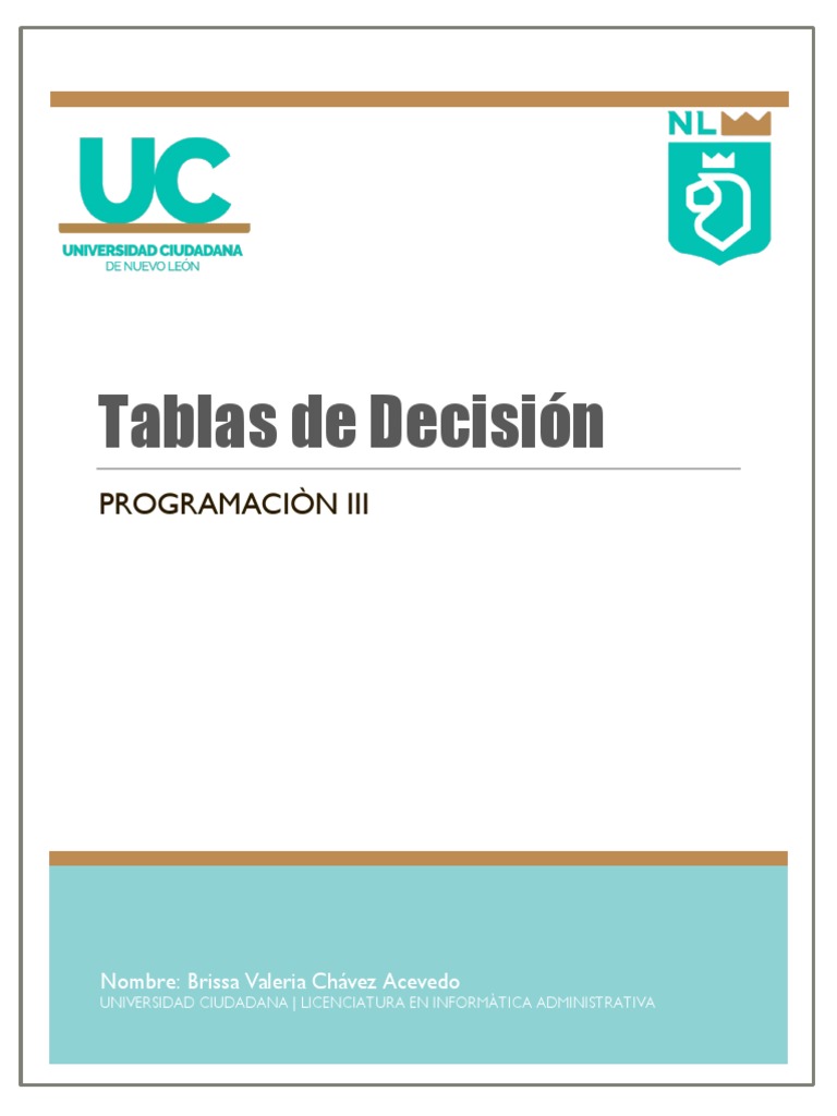Tablas de Decisión en Programación | PDF