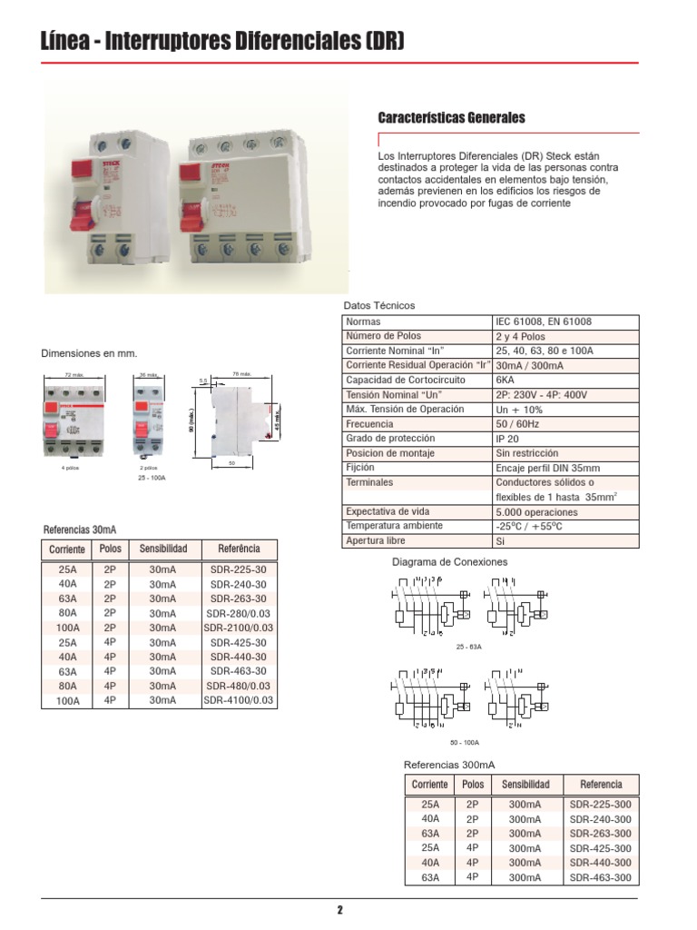 Interruptores Diferenciales | PDF