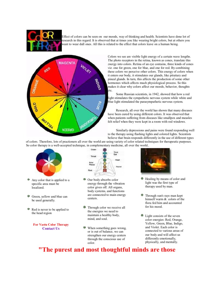 Color Therapy | PDF | Blue | Color