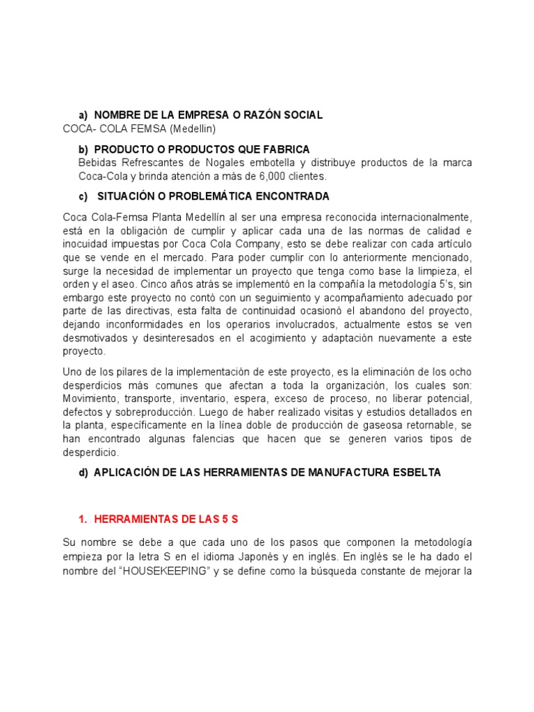 Razón Social de Coca-Cola FEMSA | PDF | Informática