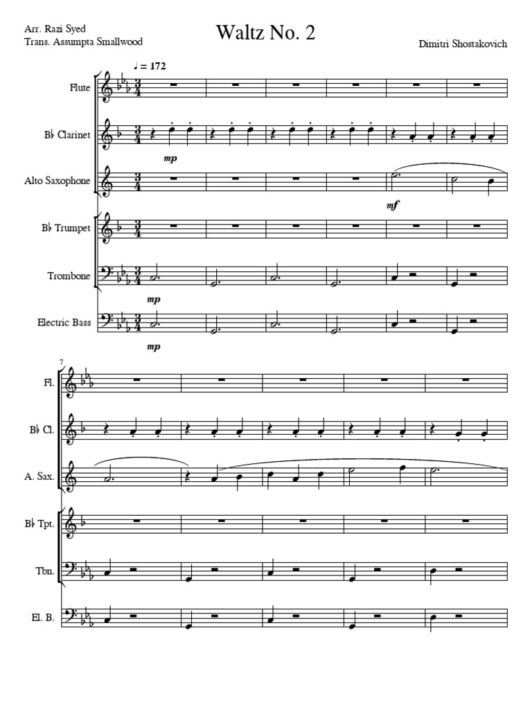 Waltz No 2 | PDF | Jazz | Classical Music Groups