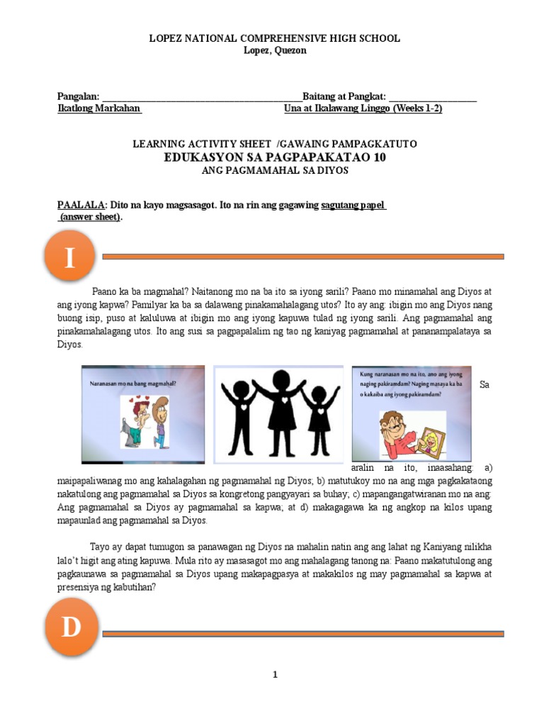 EsP G10 LAS Week1 2 | PDF