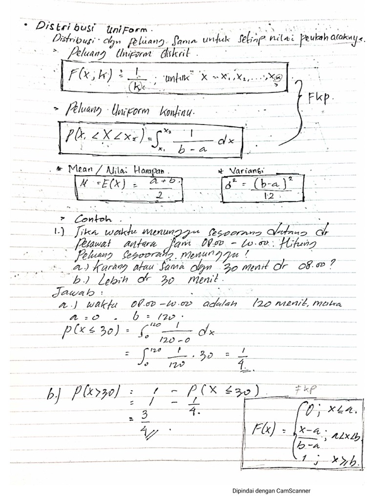 Distribusi Uniform & Eksponensial | PDF