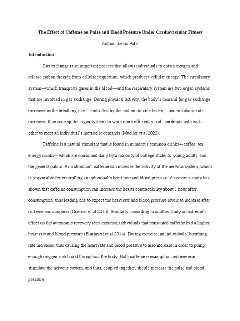 Exercise Physiology Report Template Post | PDF