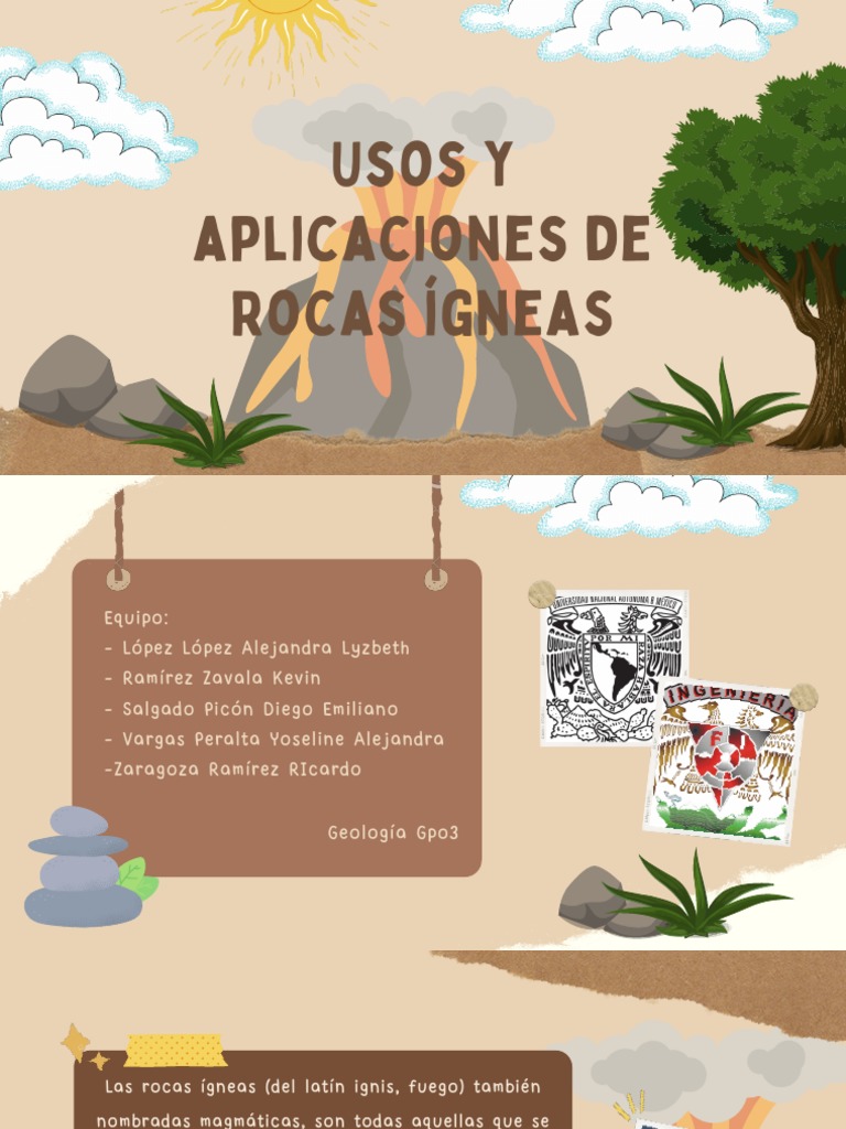Usos y Aplicaciones de Rocas Ígneas | PDF | Roca ígnea | Roca (geología)