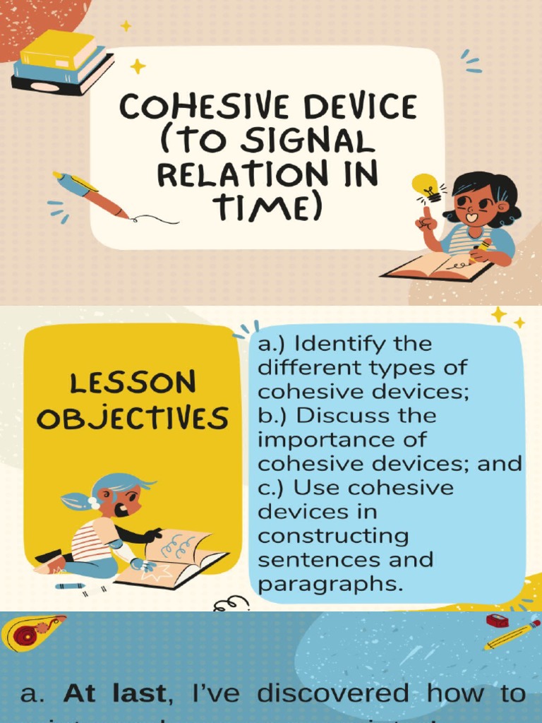 Cohesive Device - To Signal Relation in Time | PDF