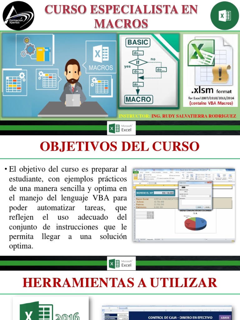 Presentación | PDF | Macro (informática) | Microsoft Excel