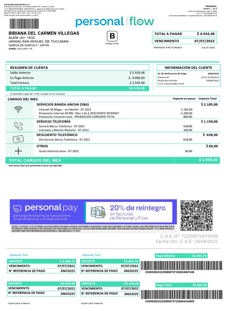 Factura Telefono | PDF