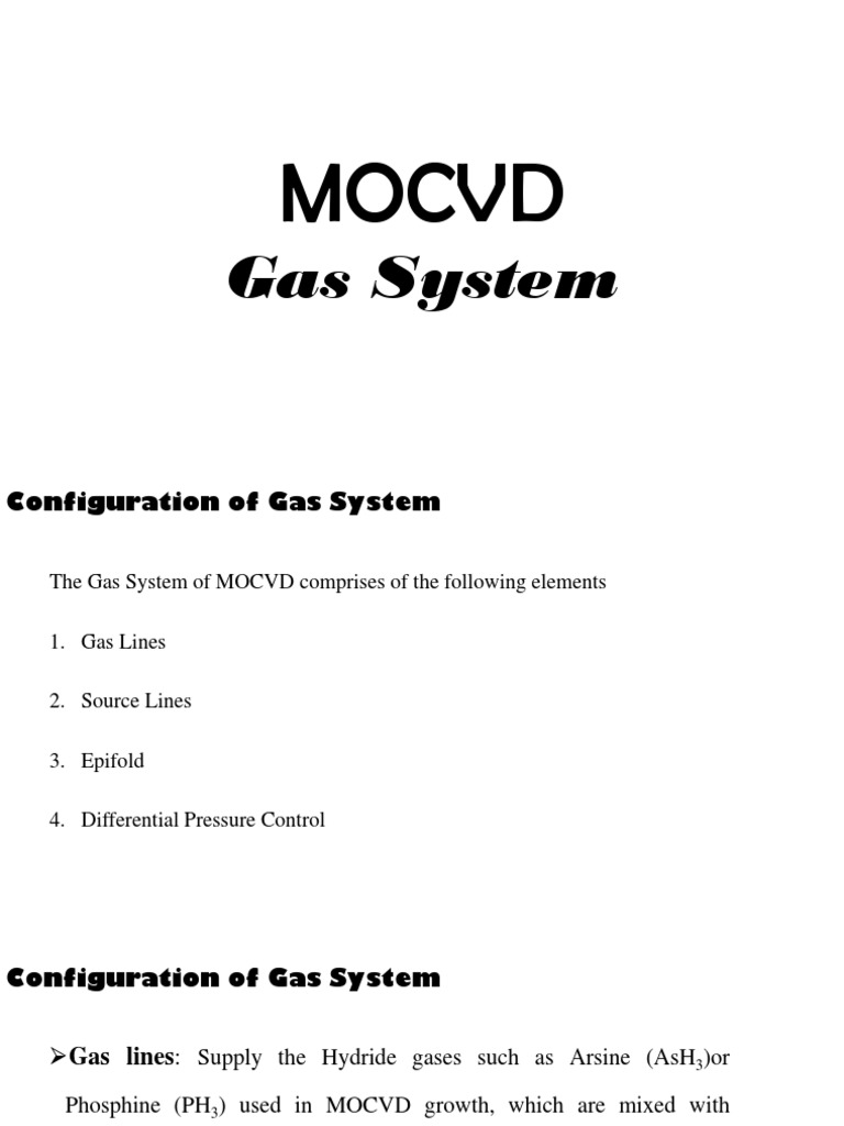 MOCVD Gas System Configuration Guide | PDF