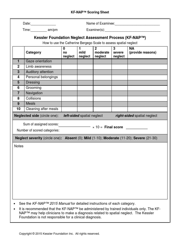 KF-NAP 2015 234234scoring Sheet | PDF