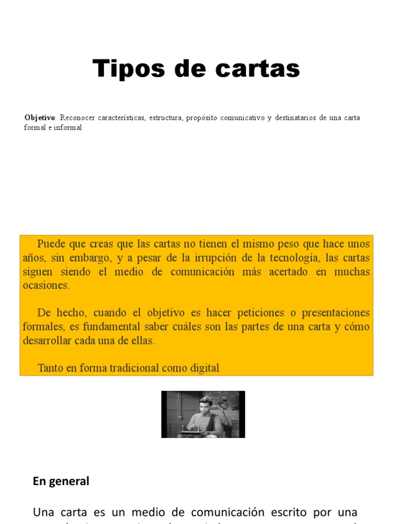 Tipos de cartas: formales e informales | PDF | Comunicación
