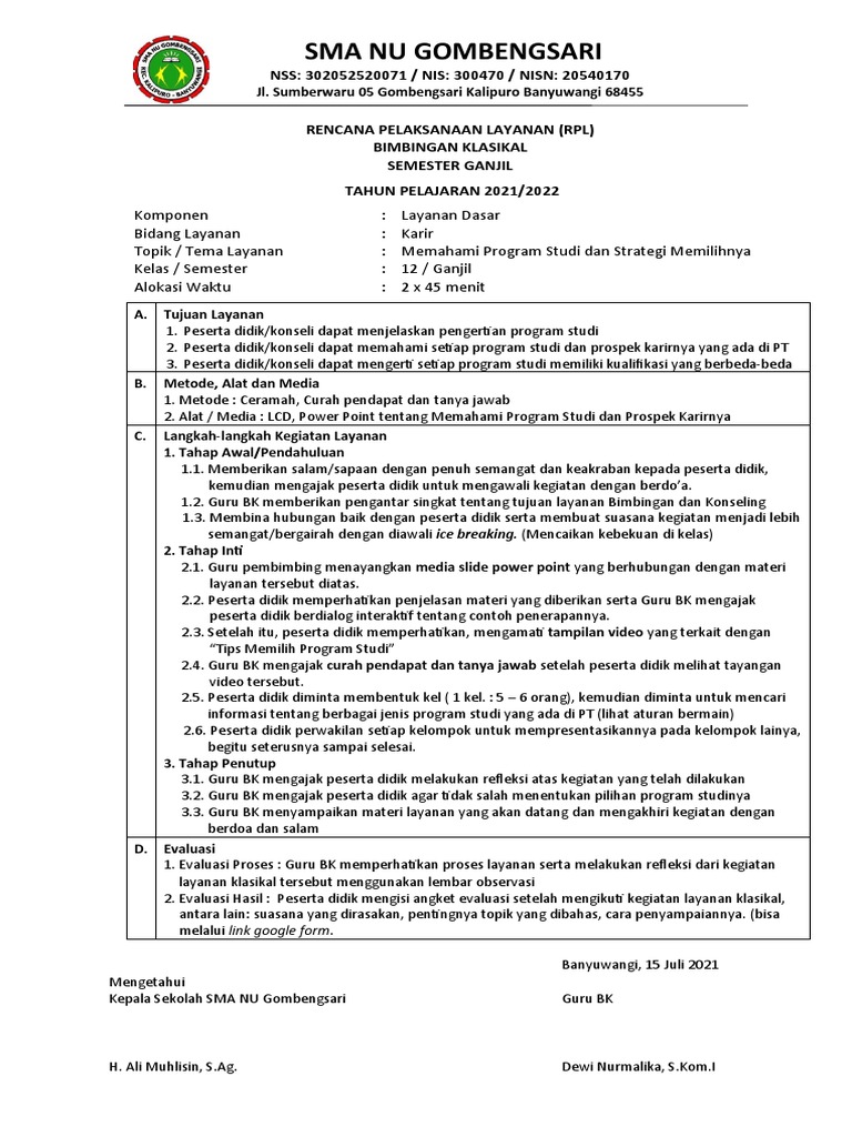 RPL Dan Materi BK - Memahami Program Studi Dan Prospek Karirnya | PDF