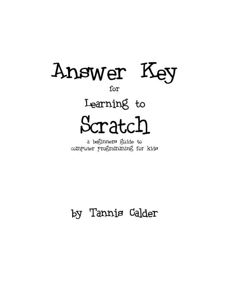 Scratch Key | Download Free PDF | Computer Programming | Computer Program
