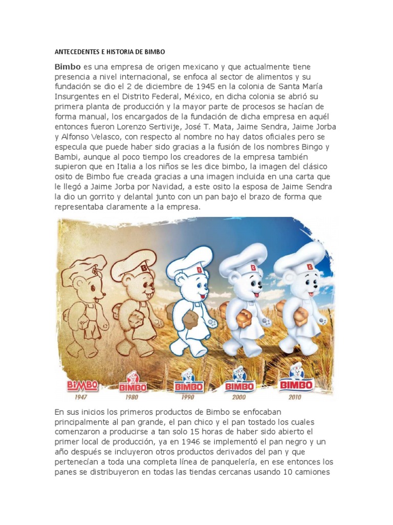 Antecedentes e Historia de Bimbo | PDF