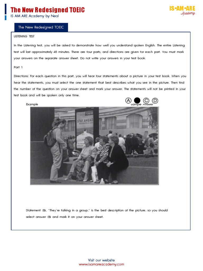 Redesigned TOEIC 2022 ข้อสอบ | PDF | Books