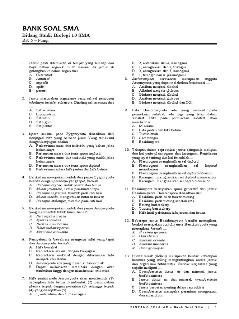 Bab 5 Fungi Layouted Pdf