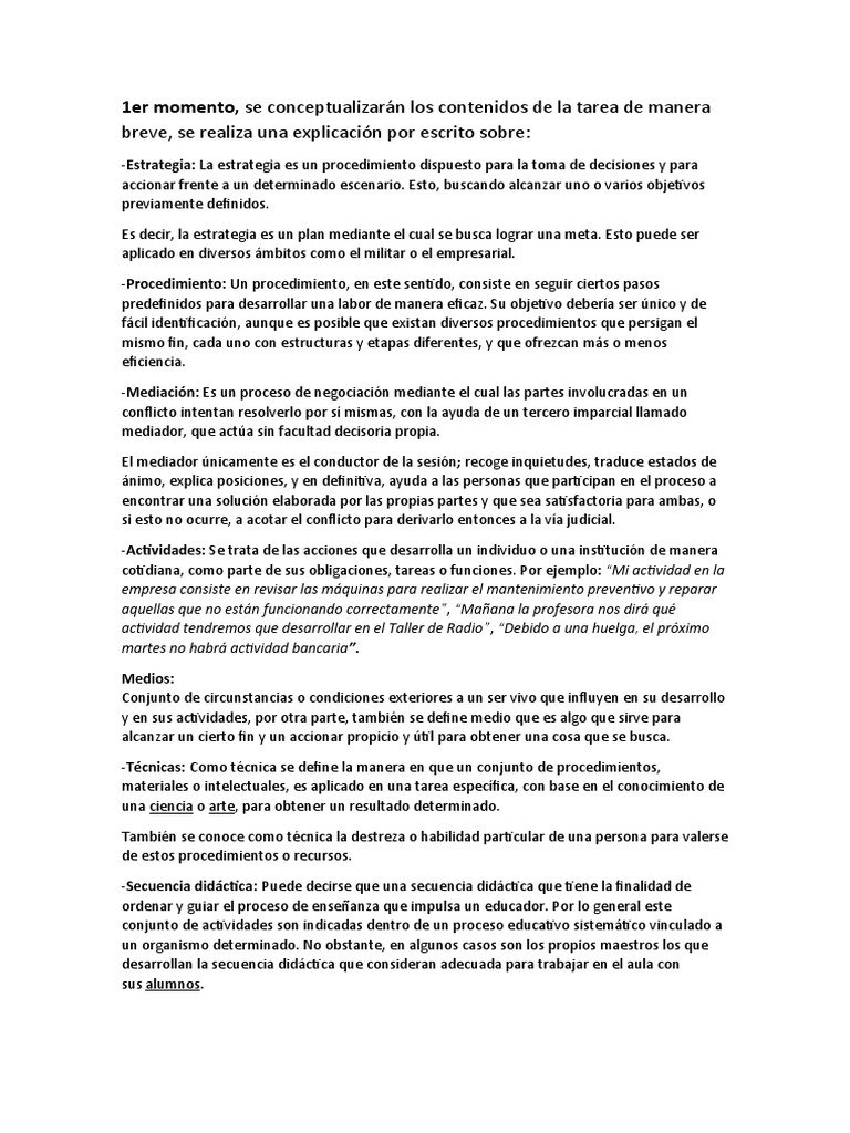 Breve, Se Realiza Una Explicación Por Escrito Sobre | PDF | Método de ...