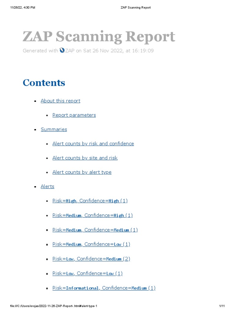 ZAP Scanning Report | PDF | Hypertext Transfer Protocol | Software ...