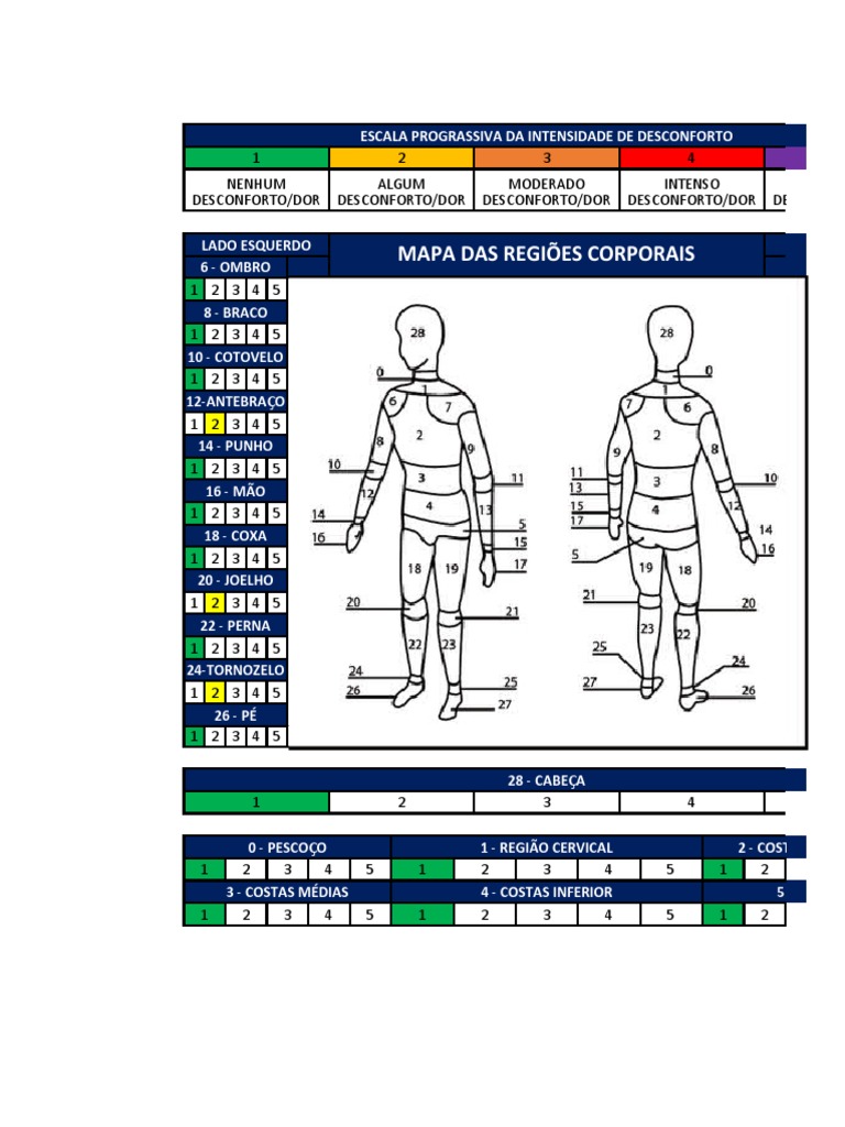 Diagrama de Corlett | PDF | Anatomia | Membros (anatomia)