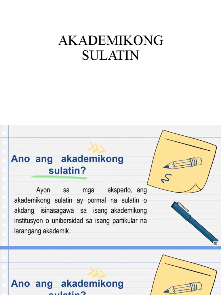 AKADEMIK - Akademikong Sulatin | PDF