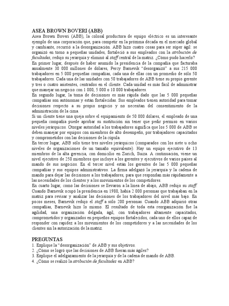 Asea Brown Boveri | PDF | Economias
