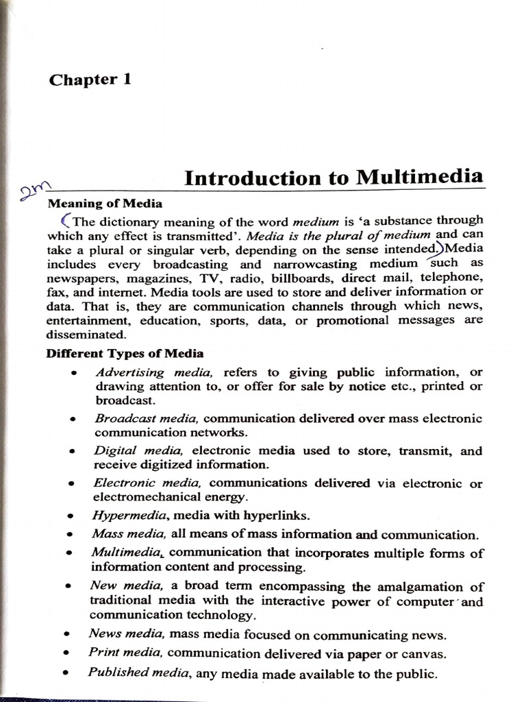 Multimedia UNIT 1&2 Notes | PDF