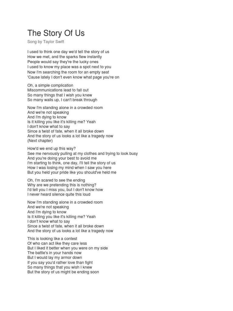 The Story of Us | PDF