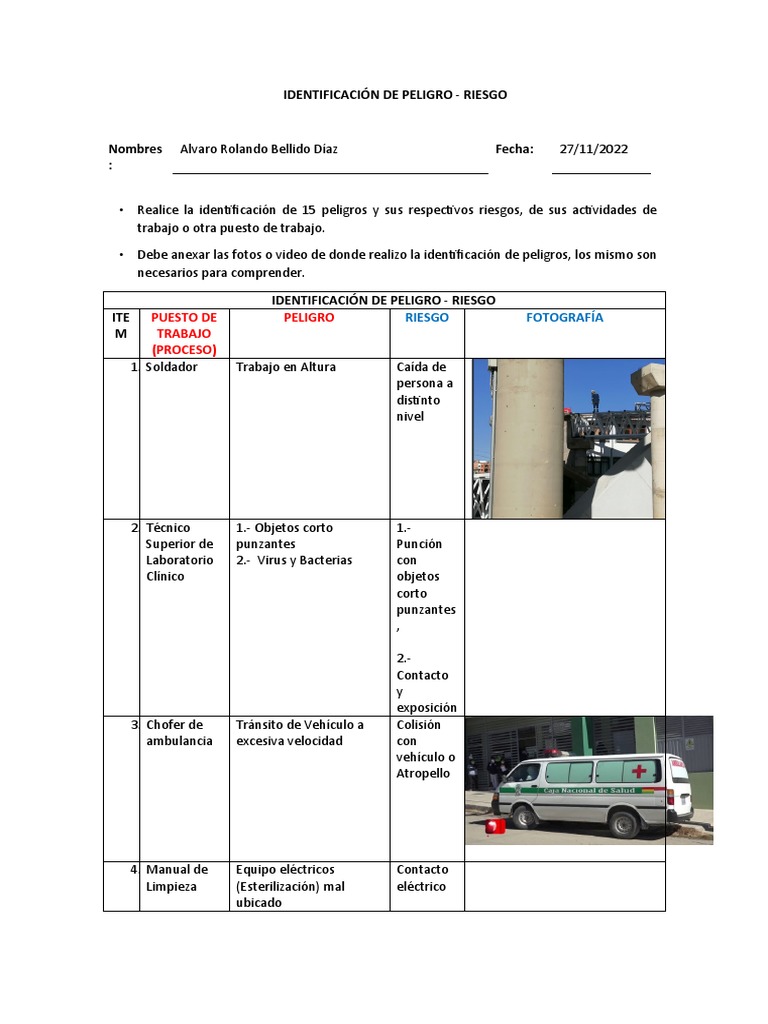 Identificación de Peligro - Riesgo (2) 1 | PDF