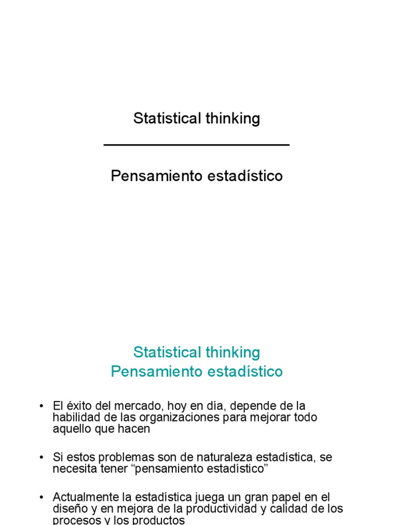 Statistical Thinking | PDF | Estadísticas | Pensamiento