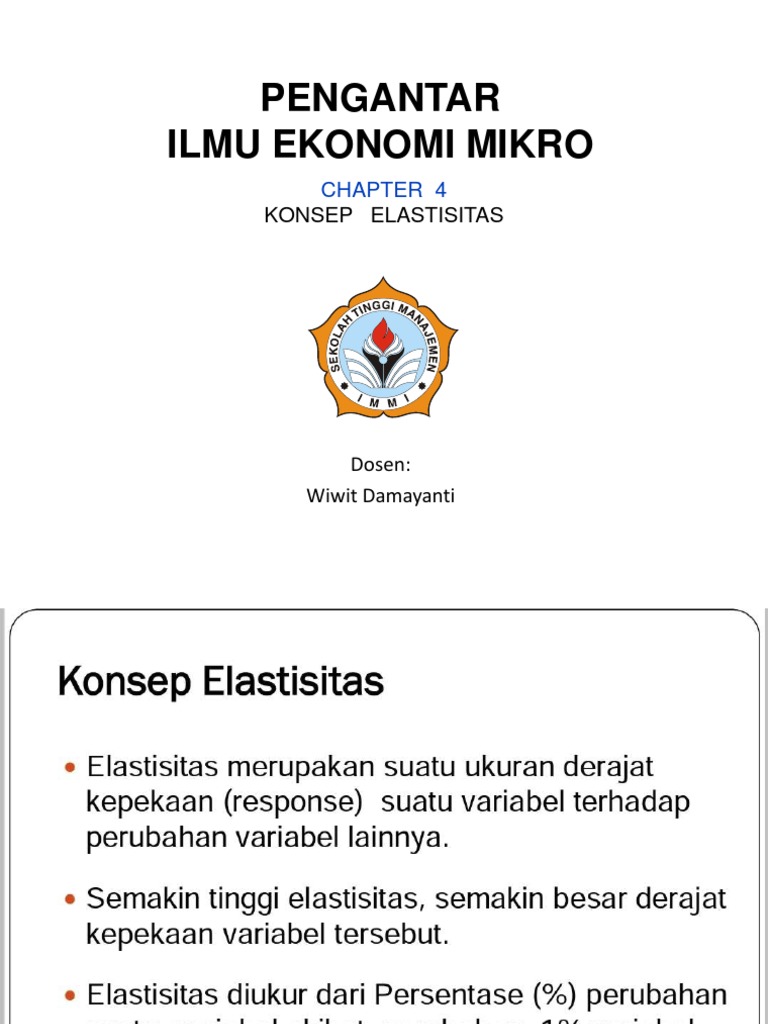 4 Konsep Elastisitas PDF | PDF