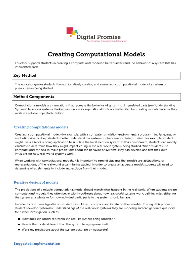 Creating Computational Models Pdf 