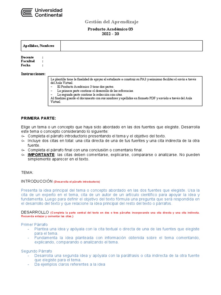 Plantilla Presentación PA3 - GDA | PDF | Blog
