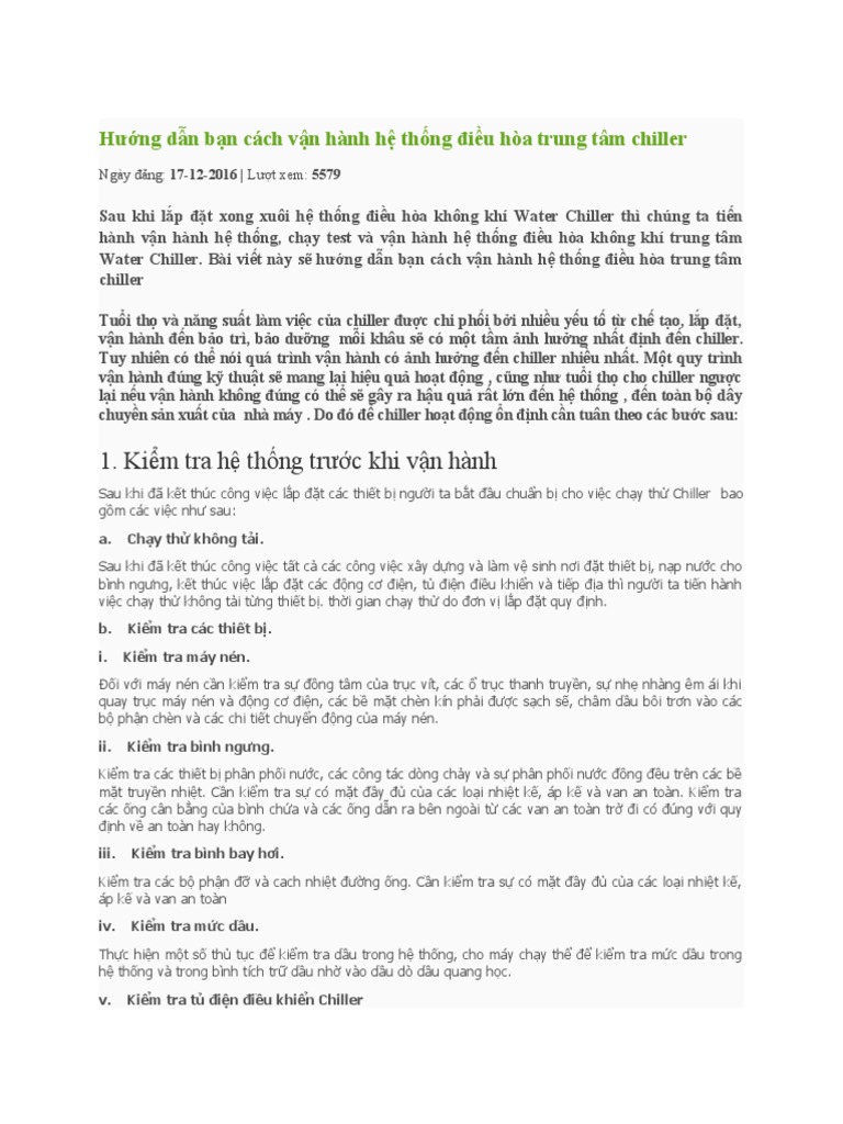 HDVH Chiller | PDF