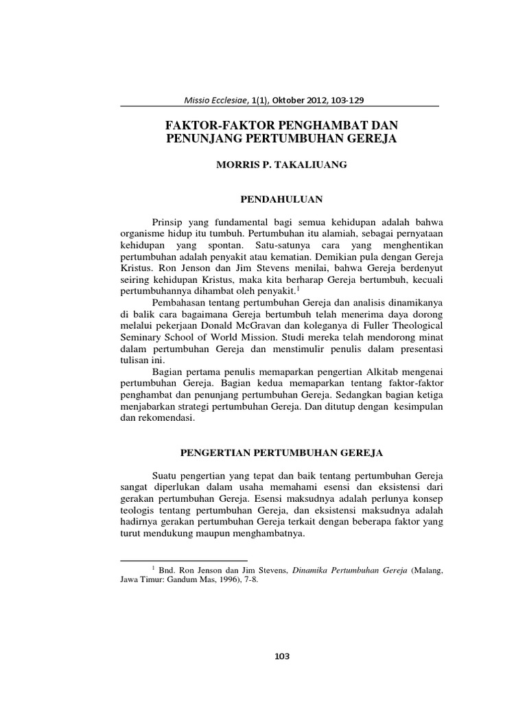 Faktor Faktor Penghambat Dan Penunjang P 3b919f97 | PDF