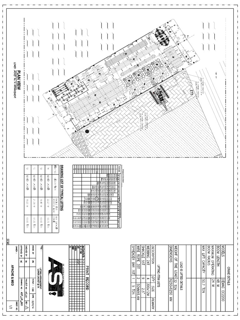 Lifting Plan On The Jetty Area | PDF