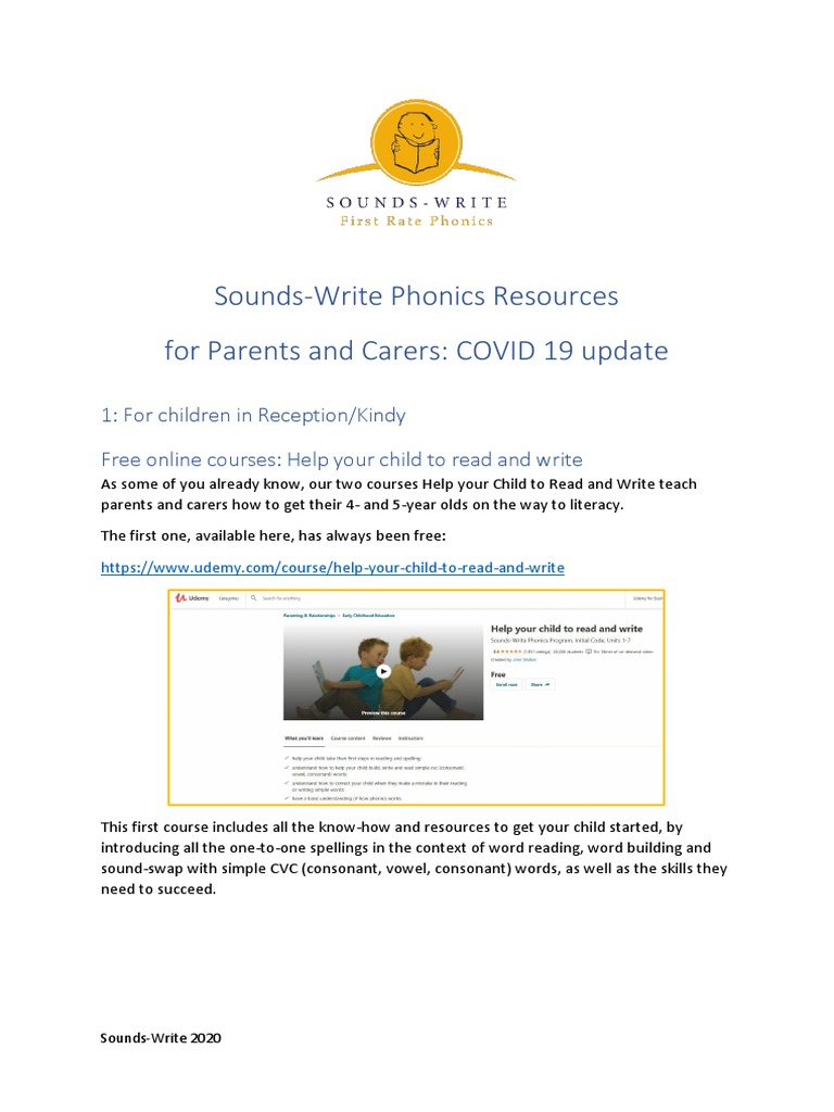 69-Sounds Write Resources Covid19 | PDF