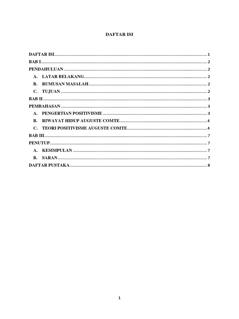 Filsafat Auguste Comte | PDF